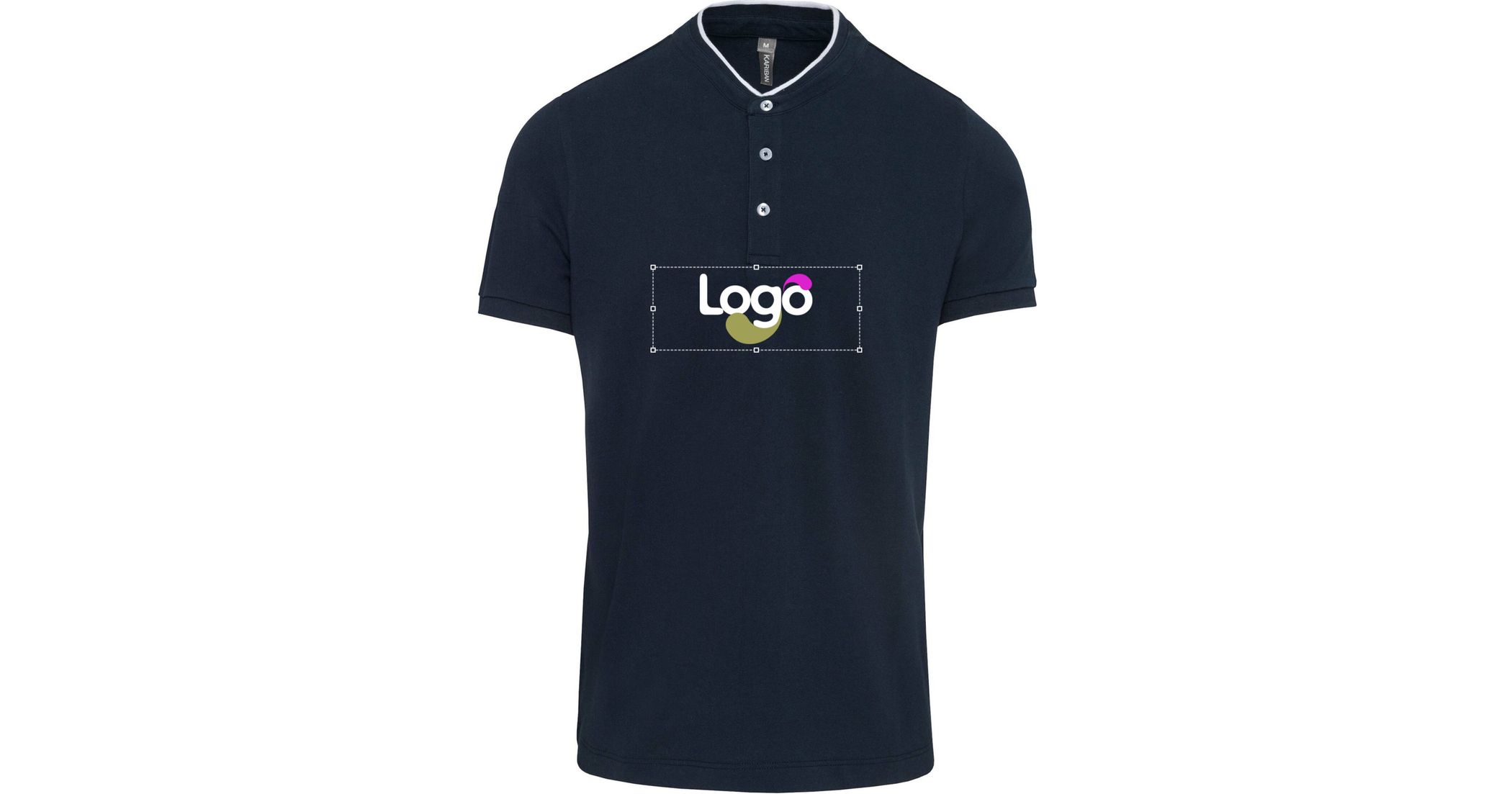 Polo col mao manches courtes homme KARIBAN k223 personnalisable avec ...