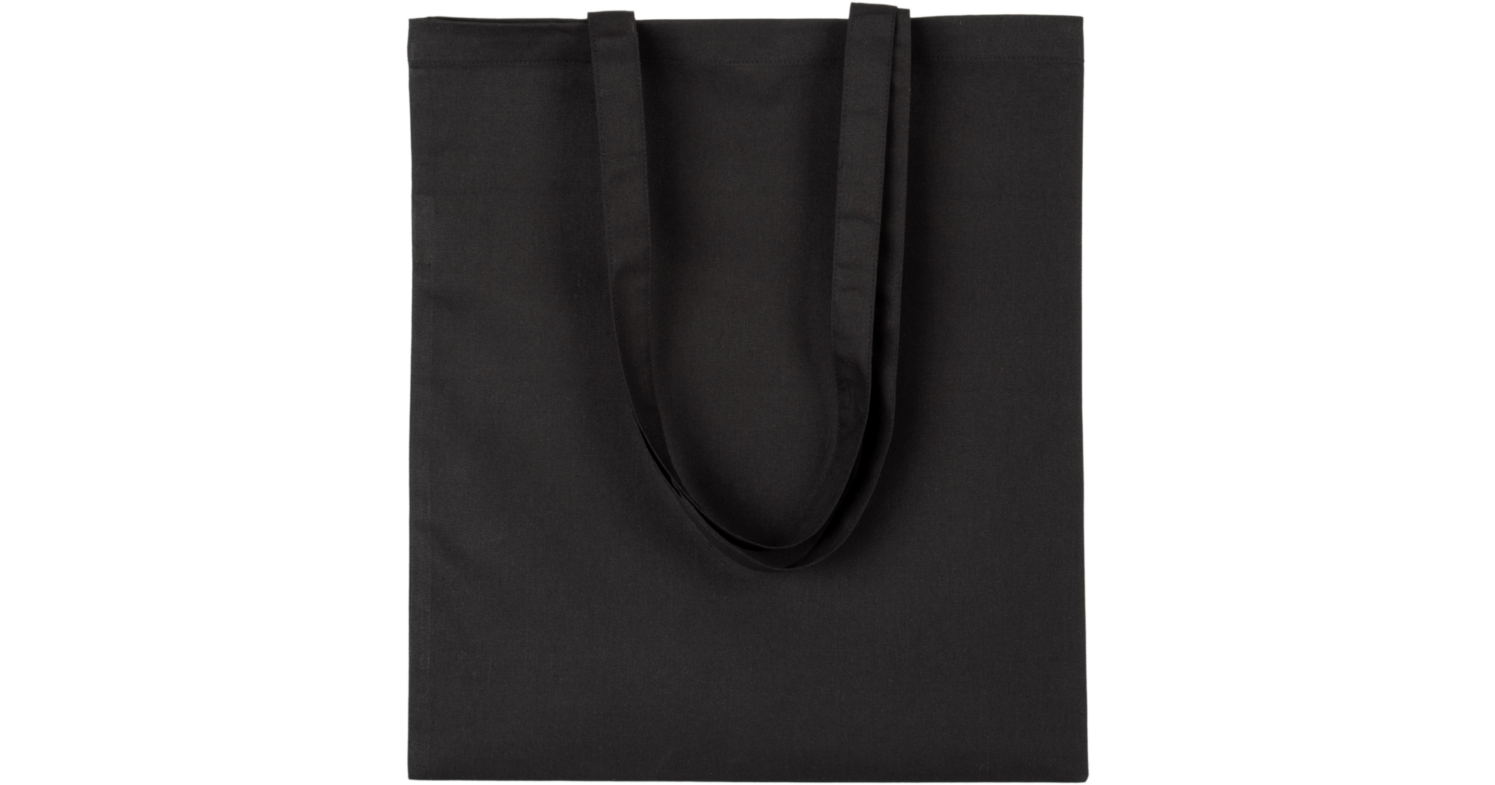 Shopping bag cotton twill KIMOOD ki0739 customizable - Black